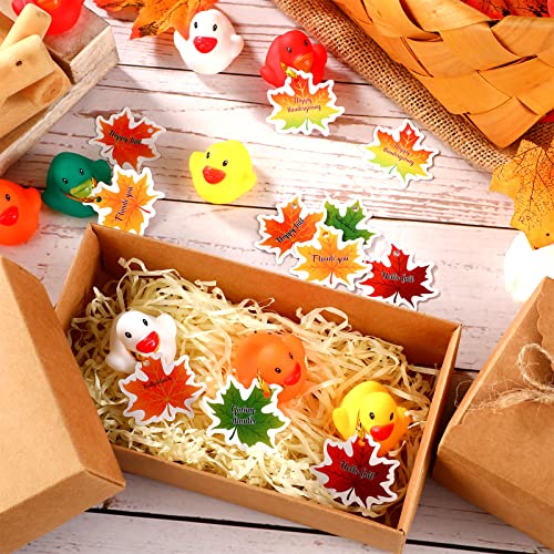 60 Pieces Thanksgiving Rubber Ducks Gift Mini Rubber Ducks Party Favors Small Ducks Thanksgiving Pumpkin Maple Holiday Birthday Pool Bath
