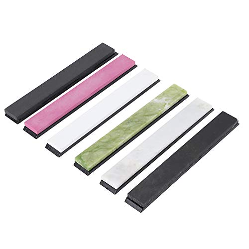 6PCS Sharpening Stone, 800‑10000 Grit Sharpening Stones Set, Fine Sharpening, Eliminate Burrs, Can Sharpen Any Blade, Easy to Use, for Polishing Compound, Flattening Stone Kitchen Tools