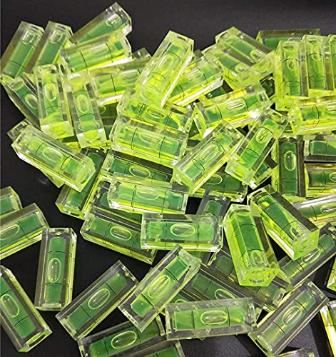 6PCS Small Bubble Level Frame Mural Hanging 10x10x29mm Mini Square Spirit Level Picture Hanging Levels Mark Measuring Instruments Layout Tools