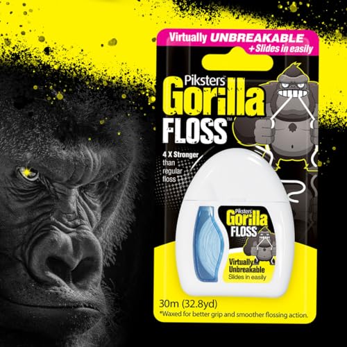 Piksters Gorilla Extra Strong Fine Thread Scrubbing Dental Floss. 30m