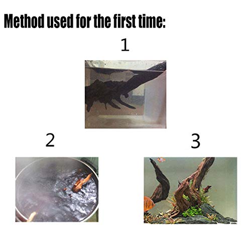 Tfwadmx Natural Driftwood for Aquarium, 4 Pcs Wood Aquarium Decorations Fish Tank Log Reptile Tree Branches