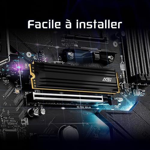 AGI 2TB AI838 PCIe NVMe M.2 Gen4x4 DRAM Cache 3D TLC NAND Flash Internal Solid State Drive SSD with Heat Sink (R/W Speed up to 7400/6700 MBs) Level up PC/Laptop Memory and Storage with Gen 4 Speed
