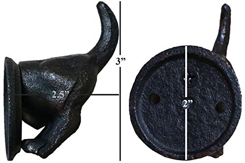 Lulu Decor, Cast Iron Dog Heavy Duty Key Loose Hook (4 Dog Tail Hooks)