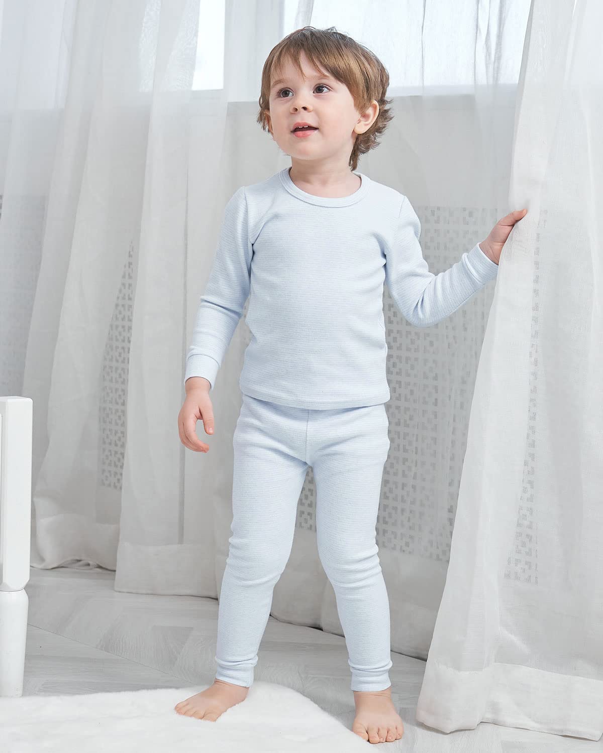 Enfants Chéris Toddler Thermal Underwear for Boys Pajamas 3T Blue Stripes