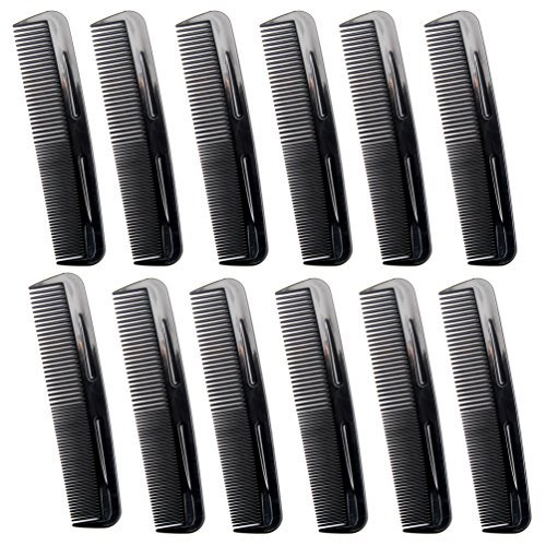 Favorict (12 Pack) 5" Pocket Hair Comb Beard & Mustache Combs for Men's Hair Beard Mustache and Sideburns