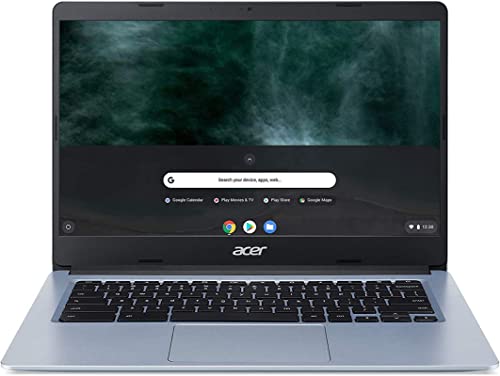 acer Chromebook 314, 14" HD (1366x768) Touch Laptop, Intel Celeron N4000 Processor up to 1.10 GHz, 4GB DDR4 RAM, 64GB SSD, Webcam, Bluetooth, WiFi, Chrome OS, Silver, EAT Mouse Pad