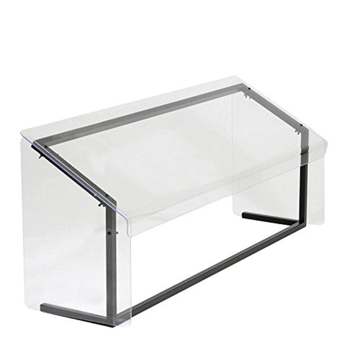 Carlisle FoodService Products Buffet Bar Sneeze Guard with Aluminum Frame for Catering, Buffets, Restaurants, Plastic, 60 x 12.19 x 25.5 Inches, Black