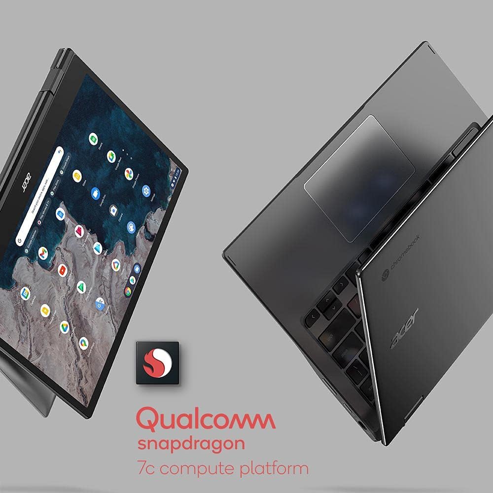 acer Convertible 2-in-1 CP513 Chromebook Enterprise 13.3inch Frameless FHD IPS Touchscreen Qualcomm 8-Core Processor 8GB DDR4 Ram 128GB SSD Webcam Chrome OS