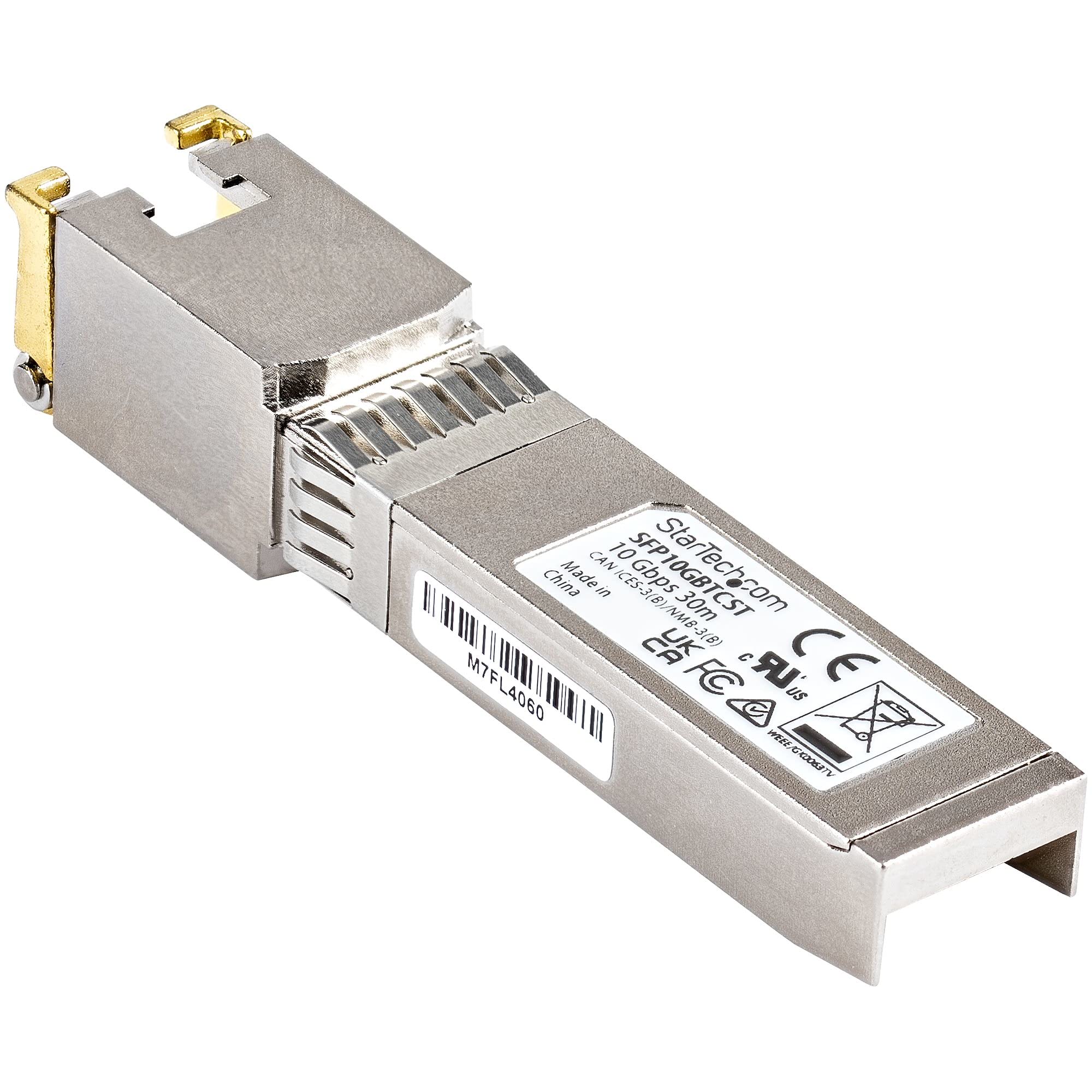 StarTech.com Cisco SFP-10GB-T-X Compatible SFP+ Module, 10GBASE-T, SFP to RJ45 Cat6/Cat5e, 10GE Gigabit Ethernet SFP+, 30m
