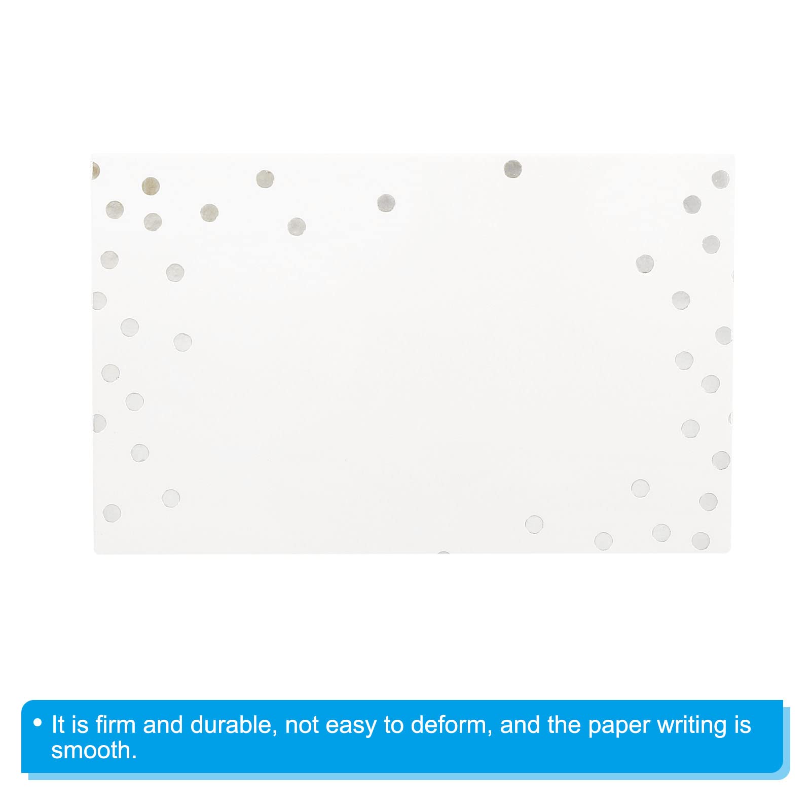 PATIKIL Tent Place Cards, 25pcs Greeting Cards 4.48 x 3.51inch Favor Decor Foldable Blank Card for Wedding Party DIY Table Name Place Cards Silver Tone Point White