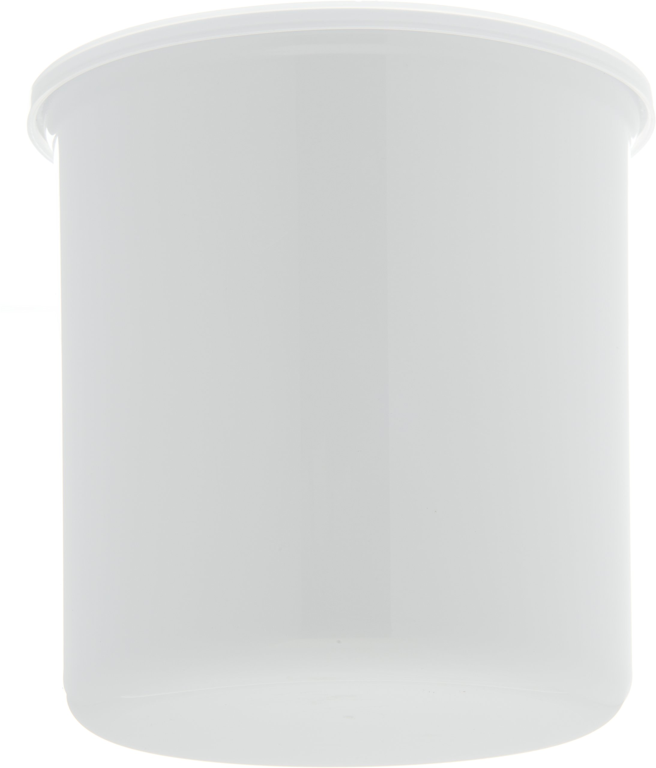 Carlisle FoodService Products Classic Round Storage Container Crock with Lid for Kitchen, Restaurants, Home, Plastic, 2.7 Quarts, White