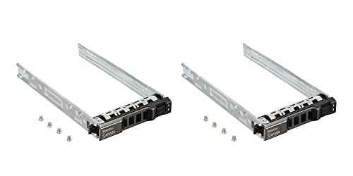 Maravi Canada 2.5" inch G176J G281D KG7NR Hard Drive Tray Caddy Compatible with Dell R610 R710 R620 R720 R630 R730 R730XD R810 R910 T310 T410 T610 T710 PowerEdge Server SAS SATA HDD Screws… (2-Pack)