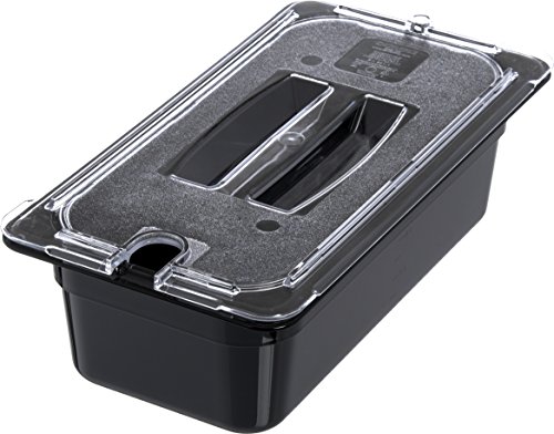 Carlisle FoodService Products 3066103 StorpPlus Third Size Food Pan, Polycarbonate, 4" Deep, Black
