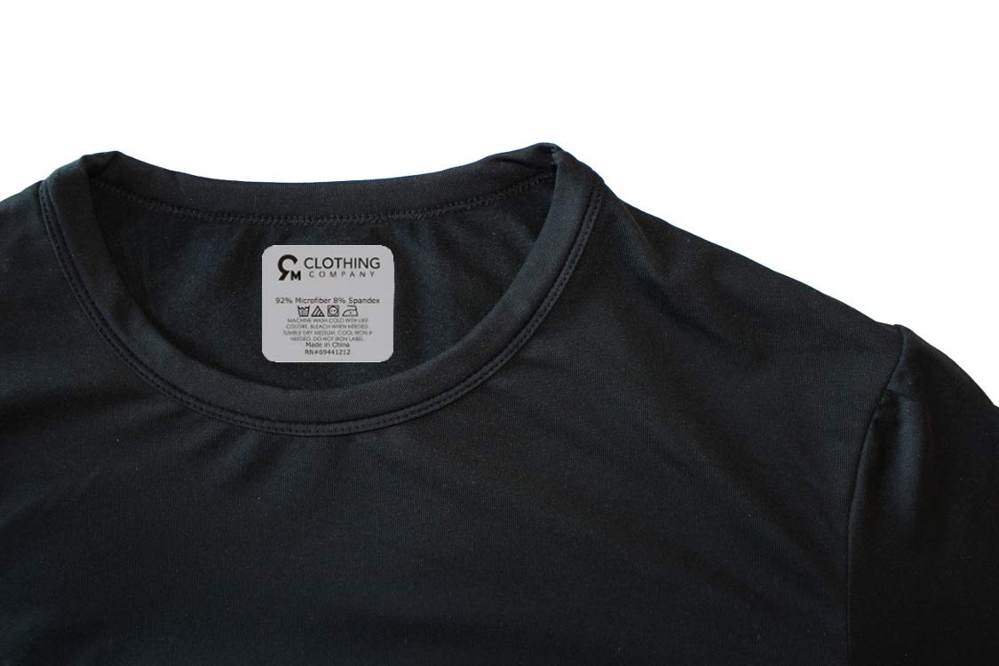 9M Men's Ultra Soft Thermal Underwear Base Layer Long Johns Set with Fleece Lined, Black, Small