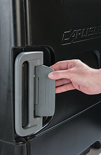 Carlisle FoodService Products Cateraide IT End Loading Insulated Food Pan Carrier Holds 6 Full Size 2.5" Pans with Handles for Catering, Kitchens, and Restaurants, Plastic, Black