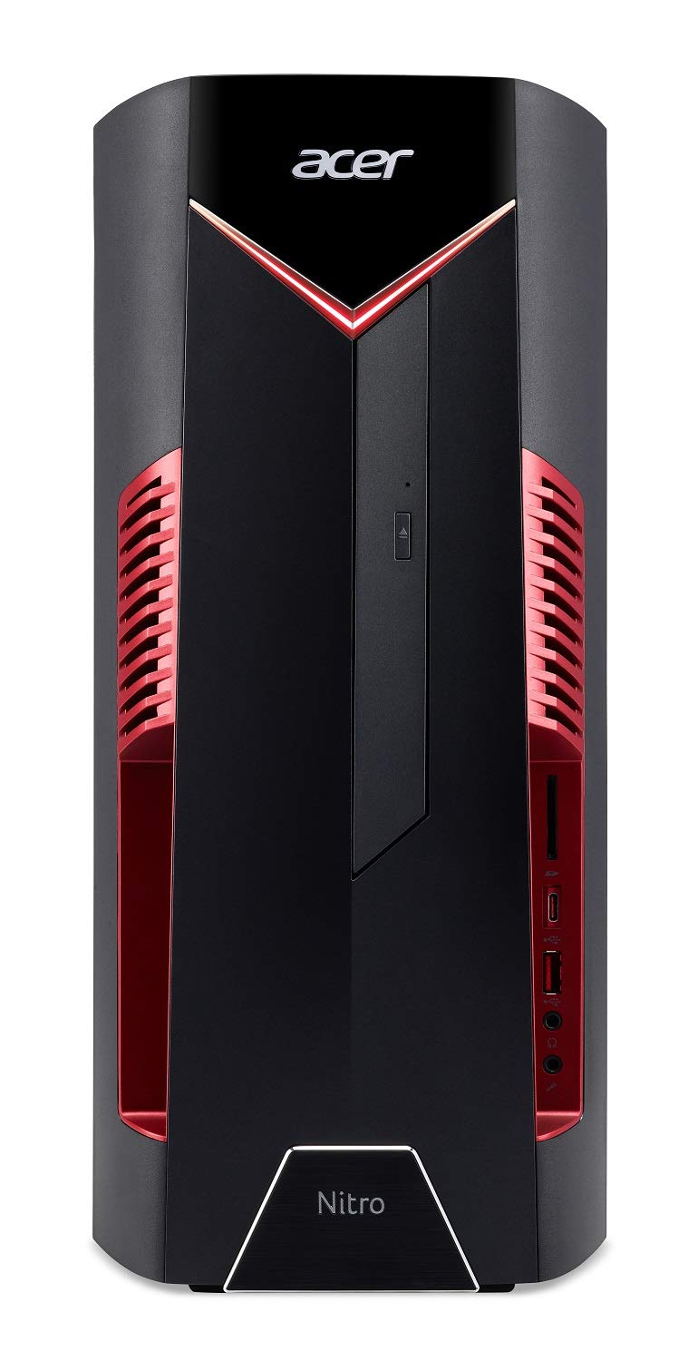 Acer Nitro 50 N50-600-UR1H Desktop, 9th Gen Intel Core i5-9400F, NVIDIA GeForce GTX 1650 Graphics with 4GB GDDR5, 8GB DDR4, 512GB SSD, Windows 10 Home