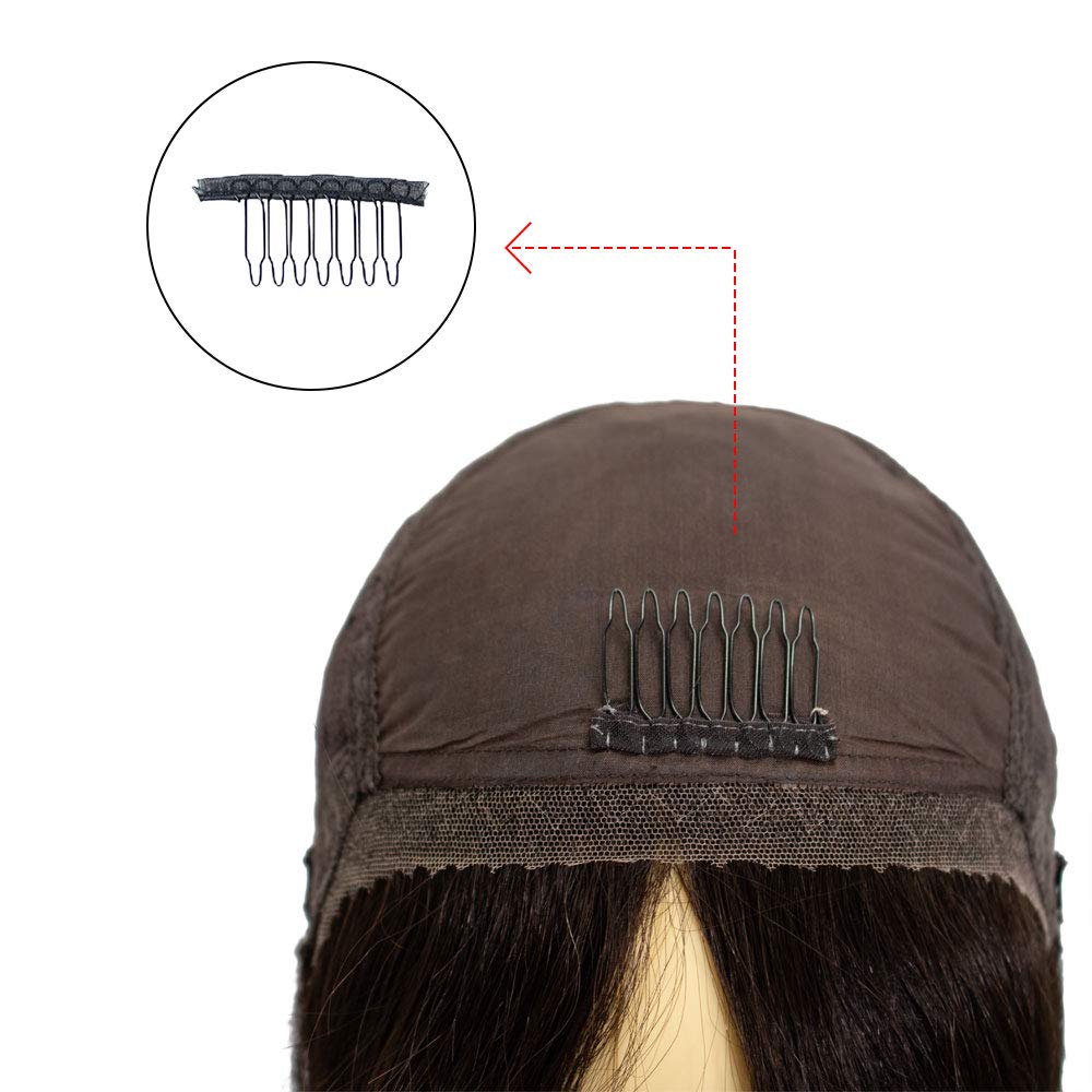 Milano Collection 20 PC Value Bundle: 18 PC Pack of Medium Size Snap Clip-ins and 2 Pack of Combs for Hair Extensions and Wigs - Tan