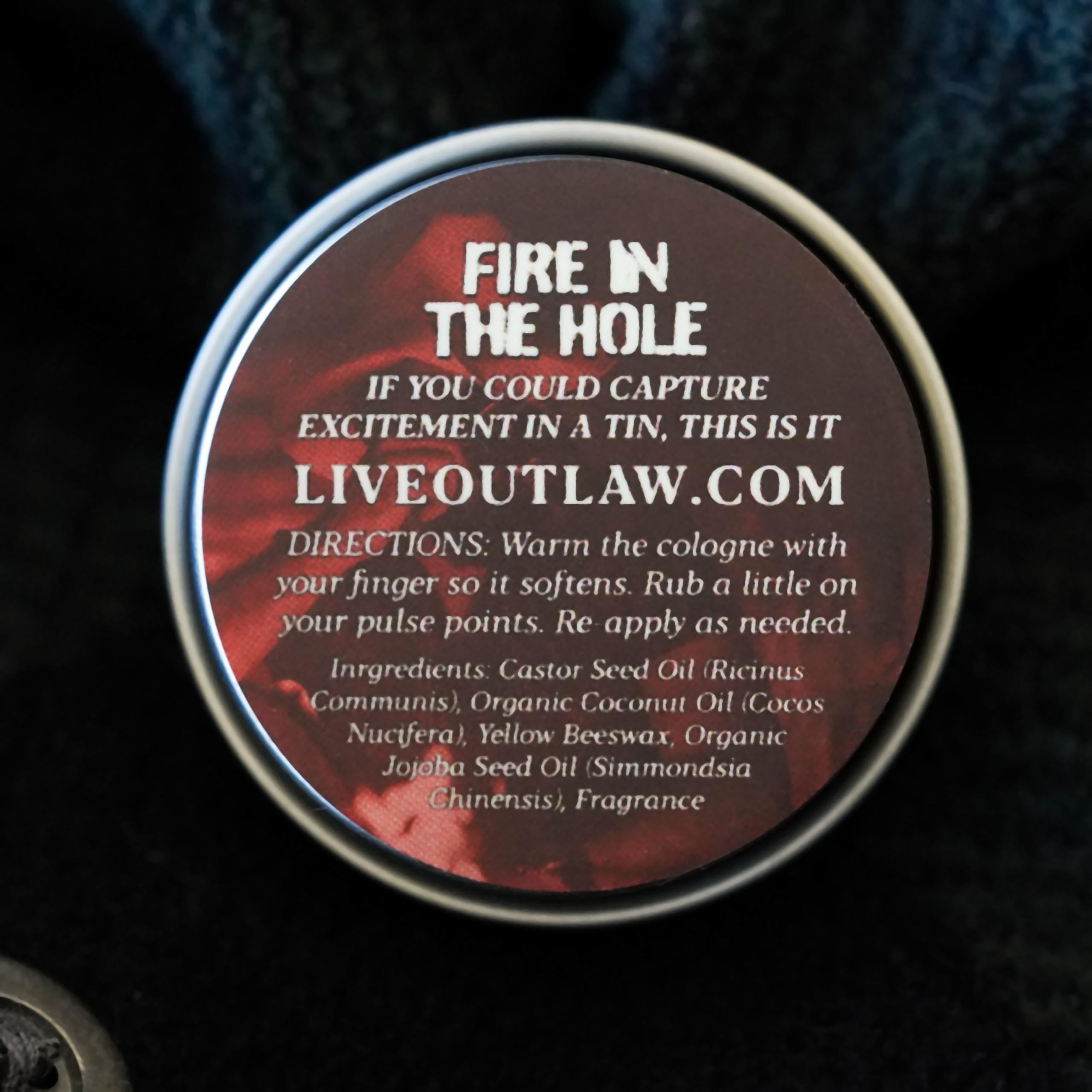 Fire in the Hole Campfire-Scented Solid Cologne - Campfire, Gunpowder, Sagebrush, and Whiskey Scent - Men’s or Women’s Cologne - By Outlaw