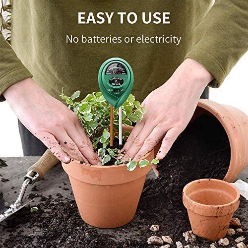 Toolazy Soil Test kit 3 in 1 Soil Moisture Light and pH Meter for Indoor or Outdoor Garden Care Perfect for Plants Fruits Flowers Vegetables Shrubs