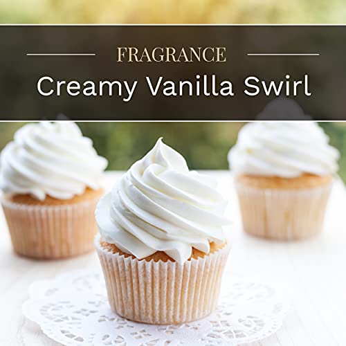 Candle-lite Scented Candles, Cinnamon Rolls Fragrance, One 18 oz., Brown Color & Scented Candles, Creamy Vanilla Swirl Fragrance, One 18 oz. Single-Wick Aromatherapy Candle, Off-White Color