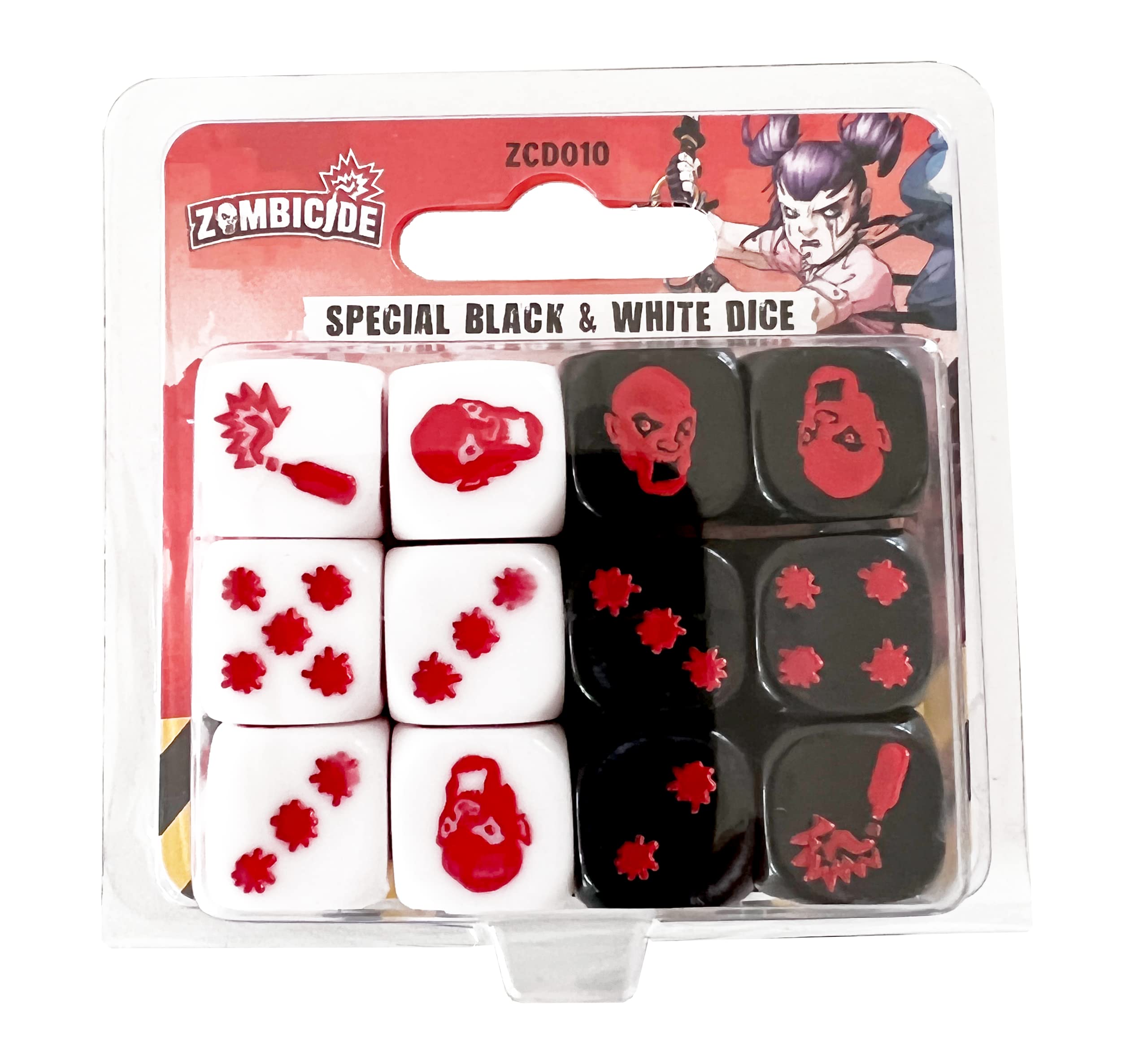 CMON Zombicide 2nd Edition Special Black and White Dice | Strategy Board Game | Cooperative Game for Teens and Adults | Zombie Board Game | Ages 14+ | 1-6 Players | Avg. Playtime 1 Hour | Made by CMON