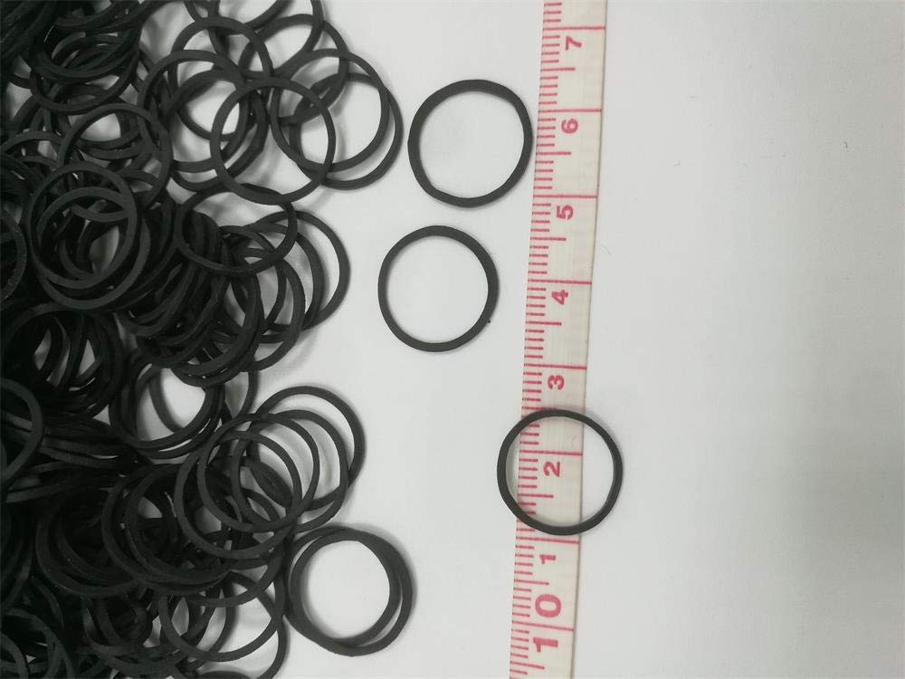 Mini Rubber Bands, Soft Elastic Bands, Premium Small Tiny Black Rubber Bands for Kids Hair, Braids Hair, Wedding Hairstyle (1000 Pieces, Black)