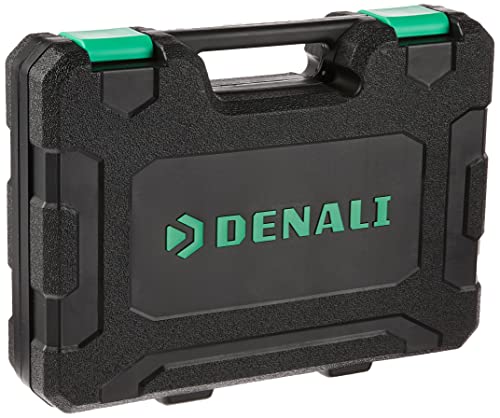 Amazon Brand - Denali 20-Piece 1/2-Inch Drive Impact Hex Driver Set with, SAE/Metric Size Carrying Case