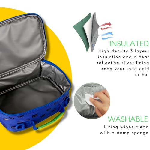 TWISE SIDE-KICK LUNCH BAG FOR SCHOOL OR TRAVEL (DINO)