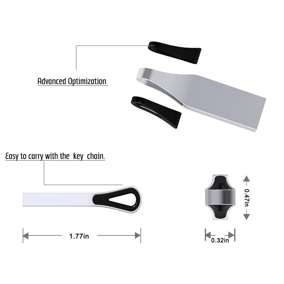 64GB USB 3.0 Flash Drive Metal USB Stick 64GB USB3.0 High Speed Memory Stick JBOS Thumb Drives Gig Stick Pen Drive for Data Storage, Zip Drive, Jump Drive, Flash Stick