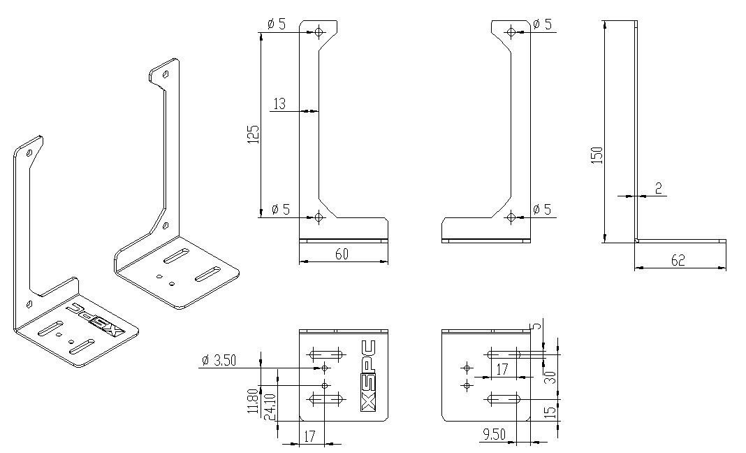 XSPC Universal Radstand V2, 140mm