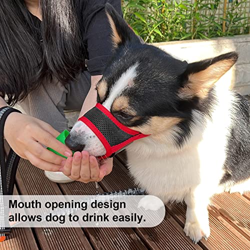 Brilliant Paw Dog Muzzle, Breathable Cloth Muzzle Anti Barking Biting Chewing, Soft Muzzle Dog with Adjustable Velcro, Muzzles for Extra Small, Small, Medium and Large Sized Dog