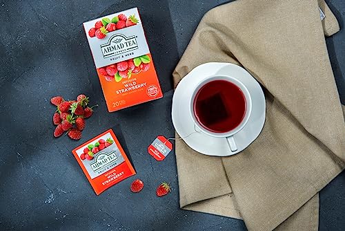 Ahmad Tea English Fruit & Herbal Infusions, Wild Strawberry Refresh Fruit & Herbal Tea