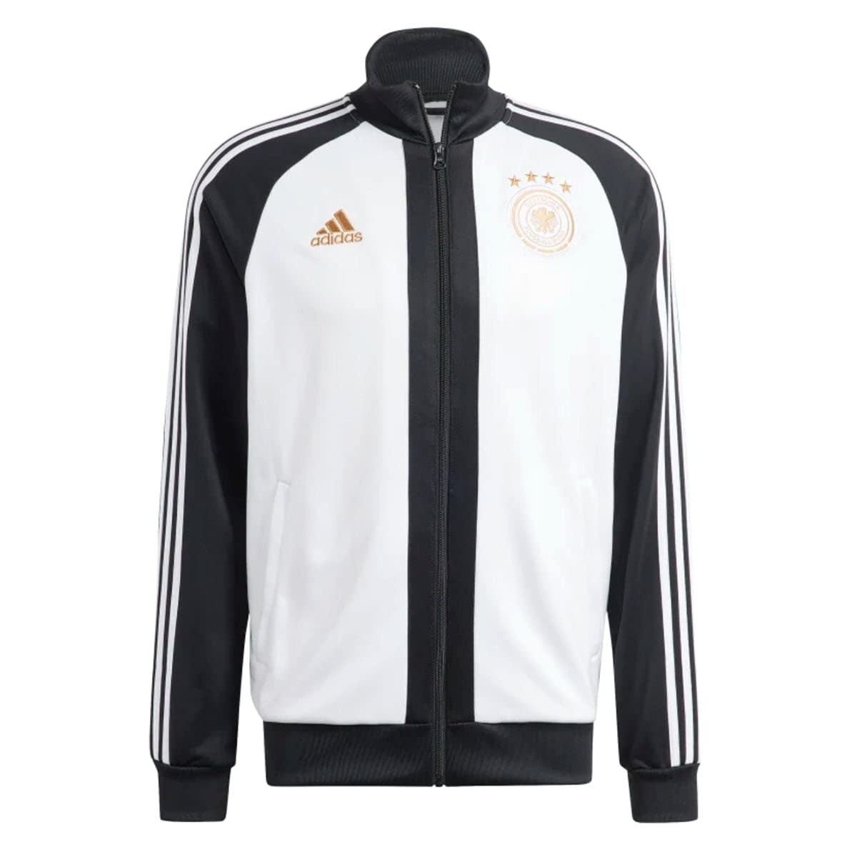 adidas Men's Germany 2022 DNA Track TOP (Black/White,Medium)
