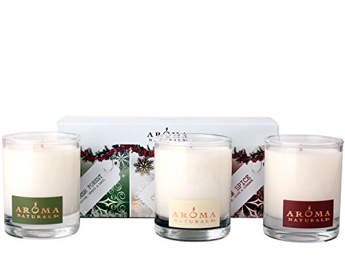 Aroma Naturals Holiday Soy Essential Oil Candle Gift Set