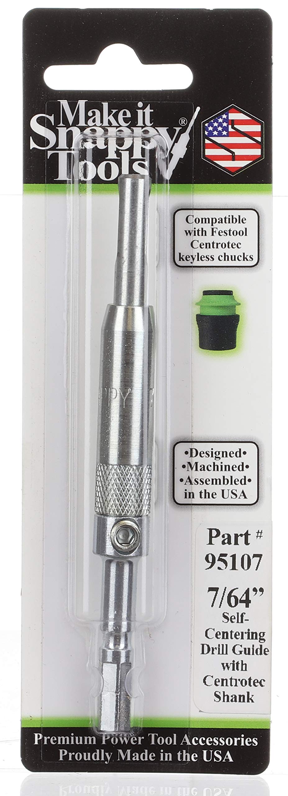 Make it Snappy Tools 7/64 Inch Self-Centering Hinge Bit, Compatible with Festool Centrotec Chucks #95107