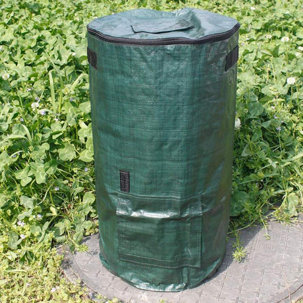PE Compost Bag, Environmental Compost Bag Garden Waste Bin Homemade Organic Ferment PE Bag for Home Composting, Helps to Reduce Waste (35 x 60CM)