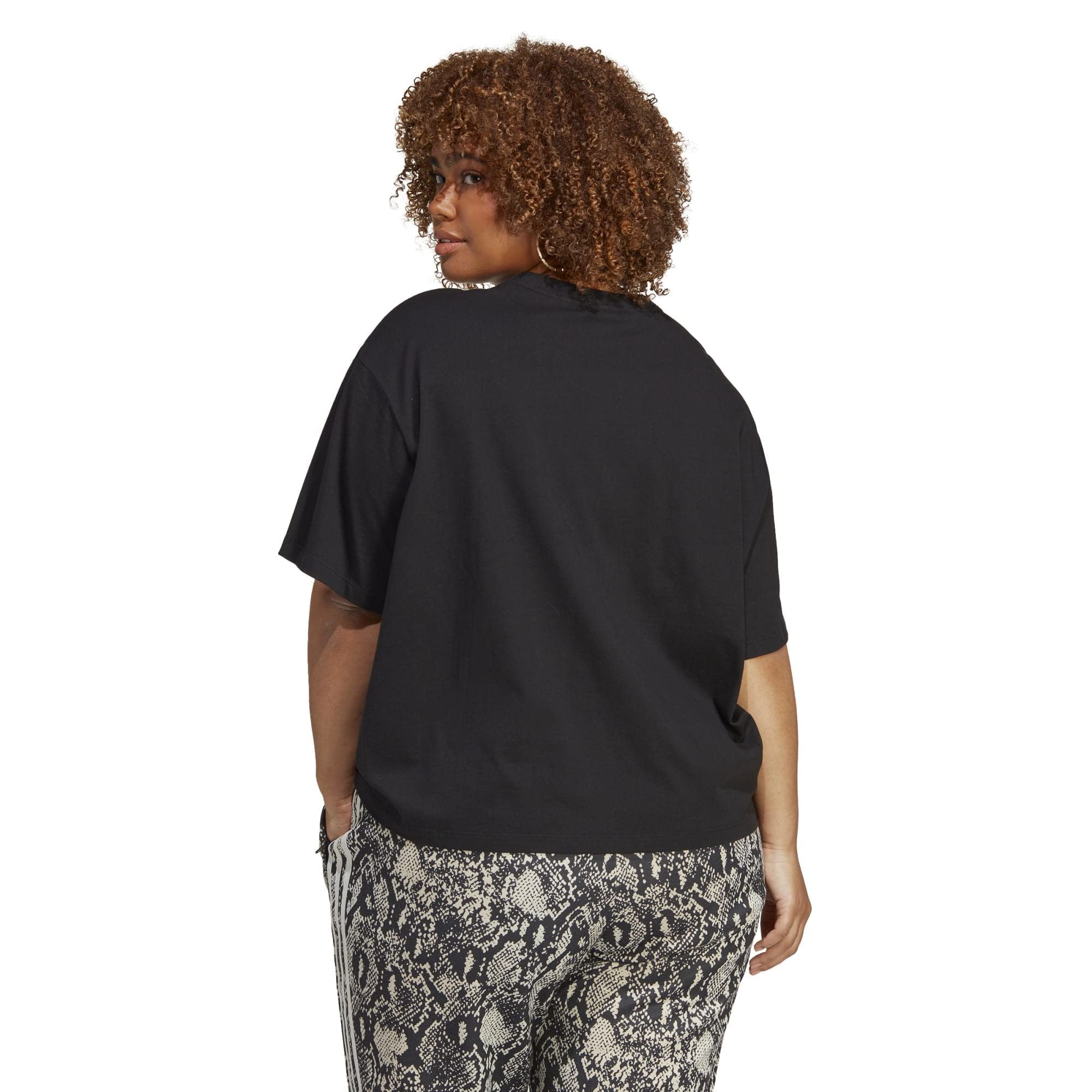 adidas Originals Women's Snakeskin Graphic T-Shirt, Black, Medium