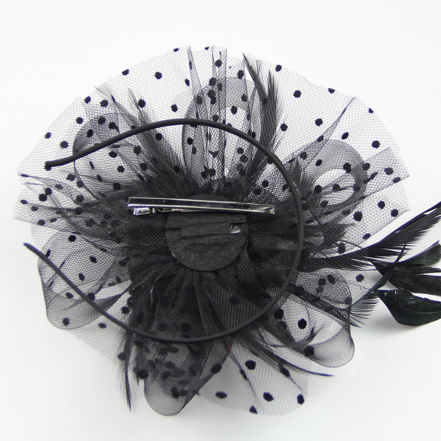 Cocktail Fascinator Hat 20s Pillbox Tea Party Hat Wedding Headwear Kentucky Derby Hats for Women(Black)