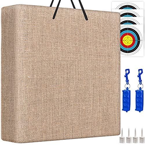 Aimdor Archery Target Heavy Duty Target 27 inch Solid Straw Target Laminated Arrow Target Square Target Practice Target for Compound Bow Crossbow and Recurve Bow