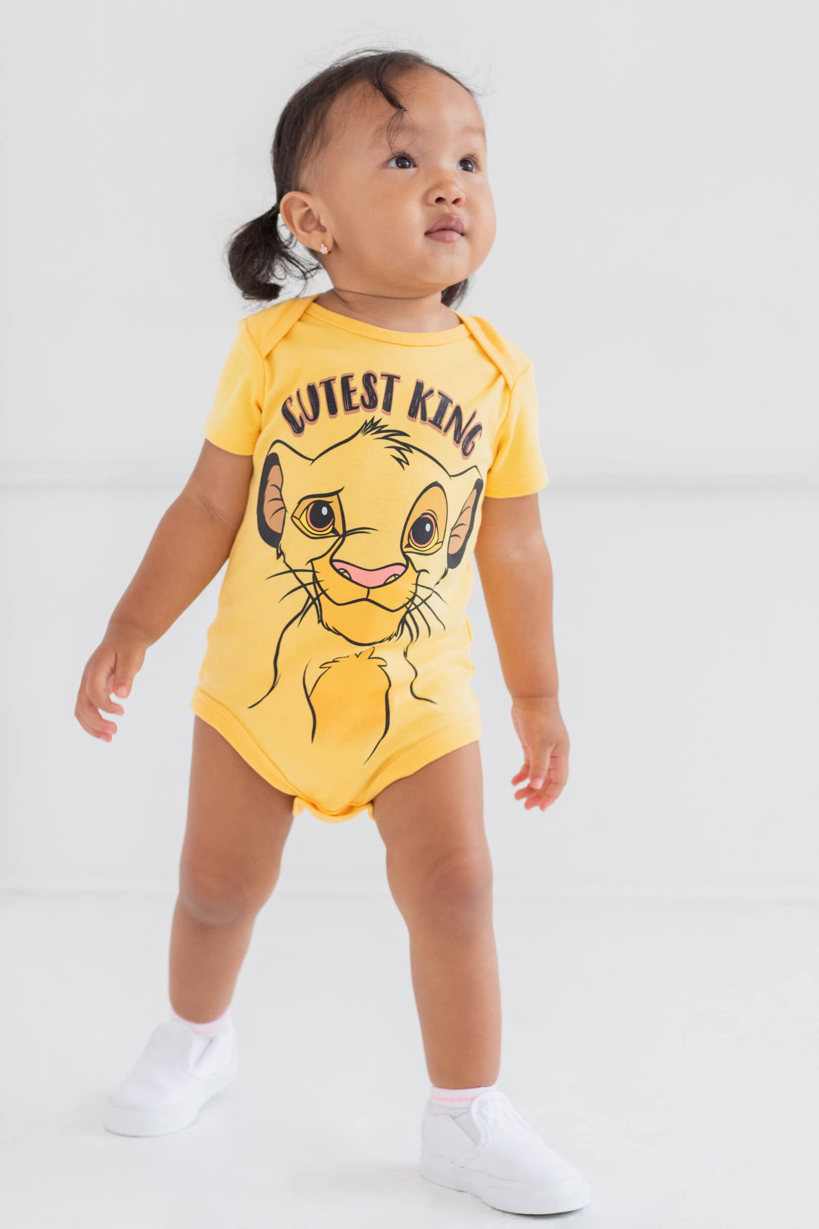 Disney Lion King Newborn Baby Boys 5 Pack Short Sleeve Bodysuits Lion King 3-6 Months