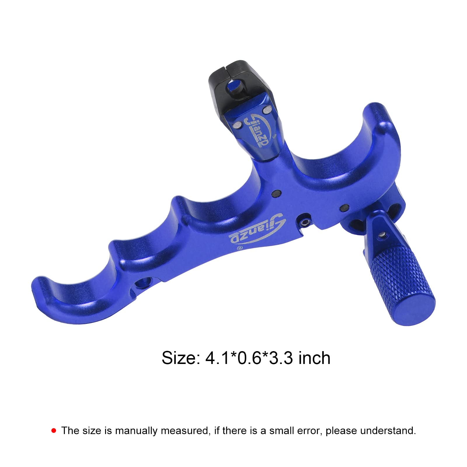 Aimdor Compound Bow Release Archery Aids with D Loop Rope 360° Adjustable Thumb Release Aluminum Alloy Aids for Hunting Outdoor Accessories Blue