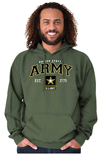 Brisco Brands US Army Pride United States Military Hoodie Sweatshirt Women Men