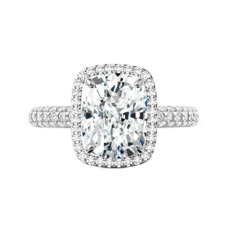 7 CT Cushion Colorless Moissanite Engagement Ring 925 Sterling Silver, 10K 14K 18K Solid Gold Wedding Band Eternity Solitaire Ring Vintage Antique, Anniversary, Promise Gift Her (moissanite)