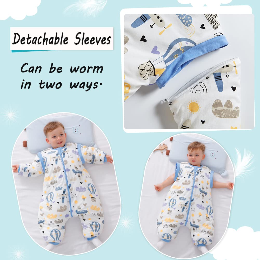 AIKSSOO Baby Sleep Bag with Feet Winter Wearable Blanket with Legs Sack for Toddler Thicken 2.5 TOG