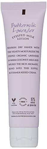 FarmHouse Fresh Buttermilk Lavender Steeped Milk Lotion for Hands, Lavender Cookie, 2 fl. oz.