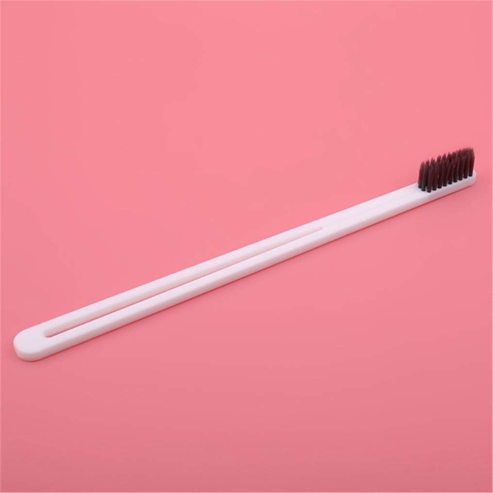 GUAngqi Simple Style Toothbrush Travel Portable Hygiene Oral Adults Disposable Toothbrush Hiking Tooth Brush Cleaning Tools Hotel Cheap Toothbrush,White,Plastic