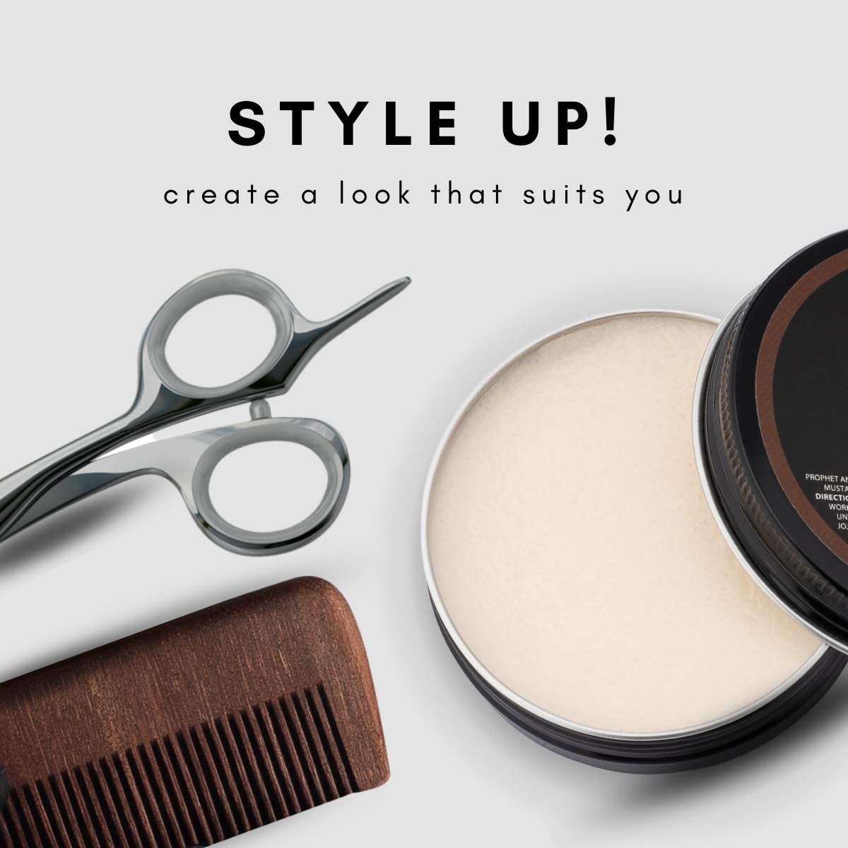 6 Pieces Mens’ Beard Grooming Kit - Includes Beard Oil, Balm, Wax, Shampoo, Comb and Scissors - Personal Barber in Your Bathroom - Grow Fuller, Moisturize & Style - Perfect as a Gift