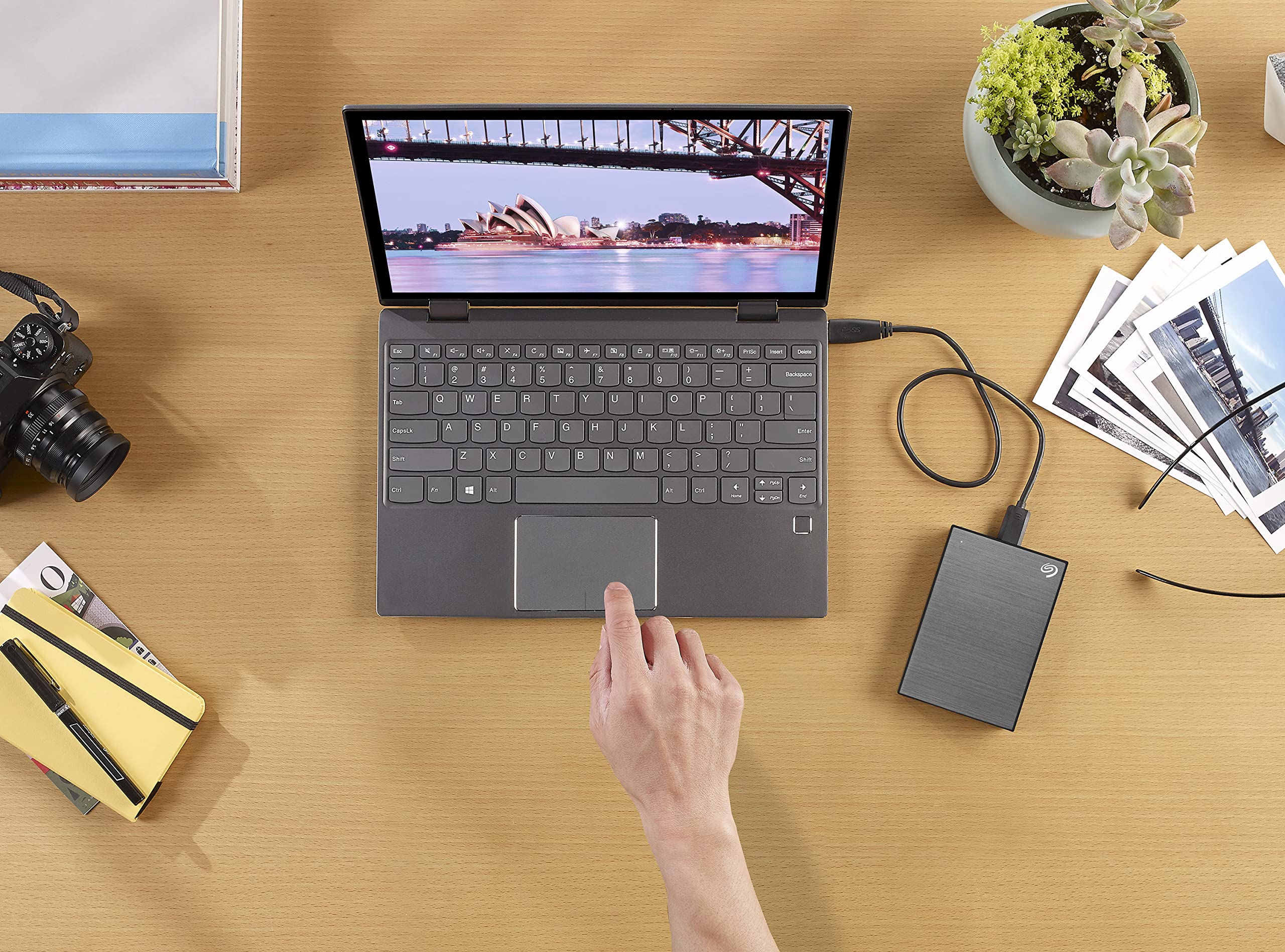 Seagate One Touch, 5TB, Portable External Hard Drive, PC Notebook & Mac USB 3.0, Space Grey, 1 Year Mylio Create, 4 mo Adobe CC Photography, Amazon Excl. (STKB5000405)