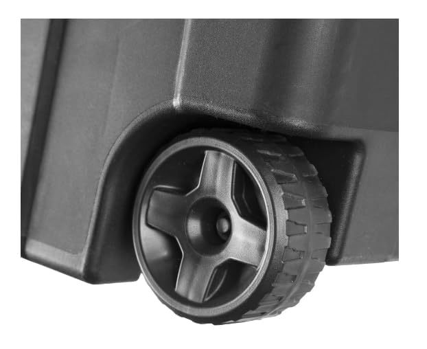 Set of 2 Black 40 Gallon Industrial Tote Plastic Bins with Wheels - Convenient Storage Solution