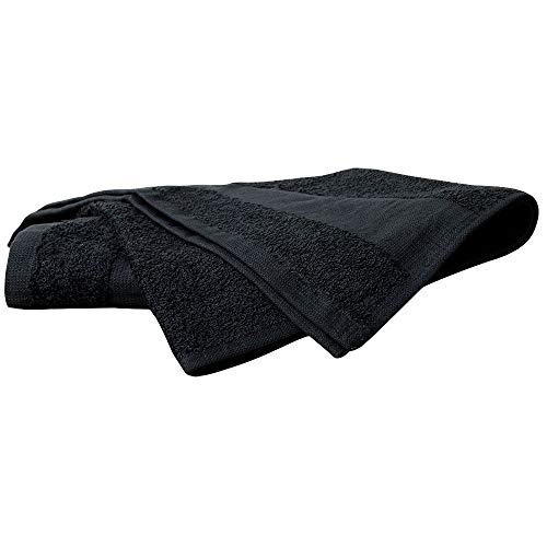 ForPro Professional Collection Premium Bleach Tough Salon Towels, Black, 100% Cotton, Bleach-Proof Towels, Stain Resistant, 16" W x 27" L, 24-Count